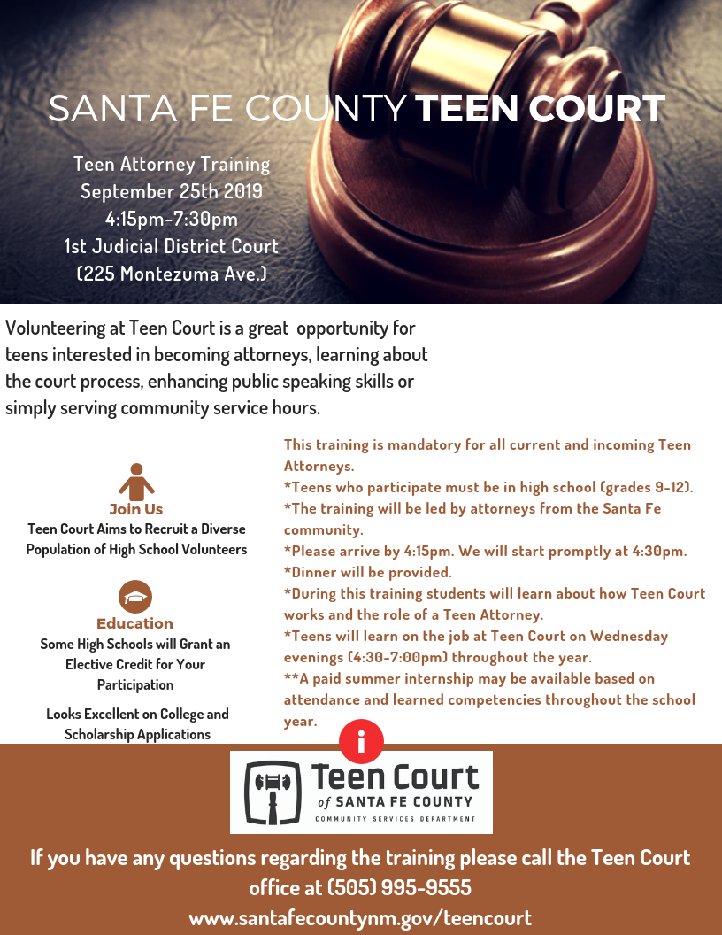 Teen Attorney Training | Santa Fe County